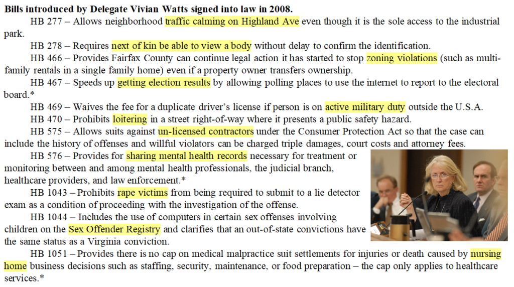 Vivian’s Legislation – Vivian Watts