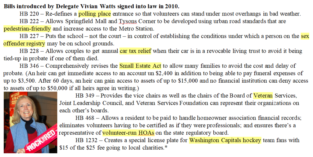 Vivian’s Legislation – Vivian Watts
